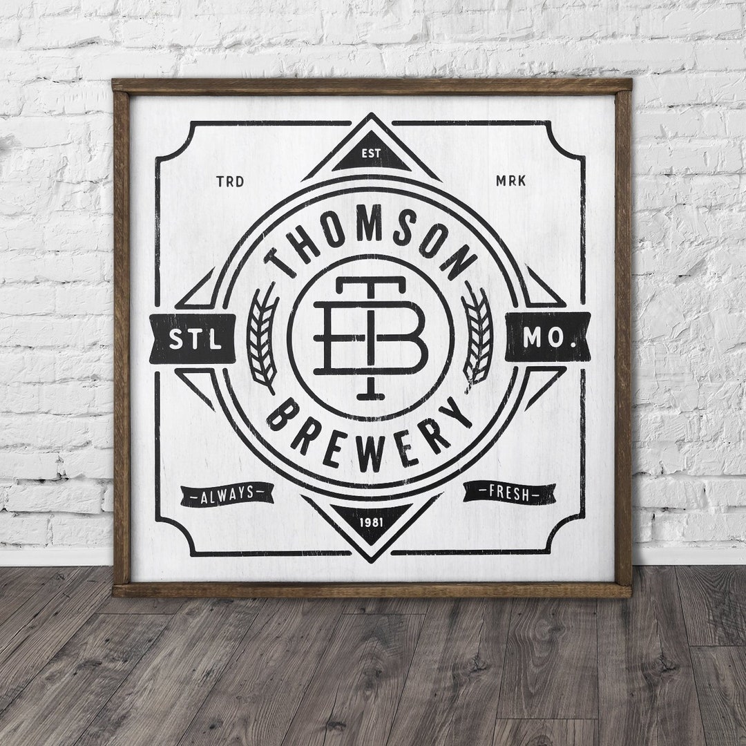 CUSTOM FAMILY BREWERY | Personalized Beer Sign, Hand Painted, Wood Sign ...