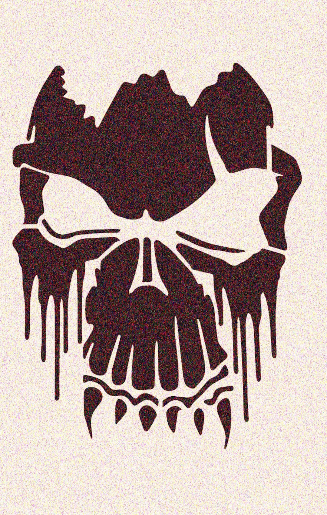 Dripping Blood Skull Stencil Gothic Stencils - Etsy
