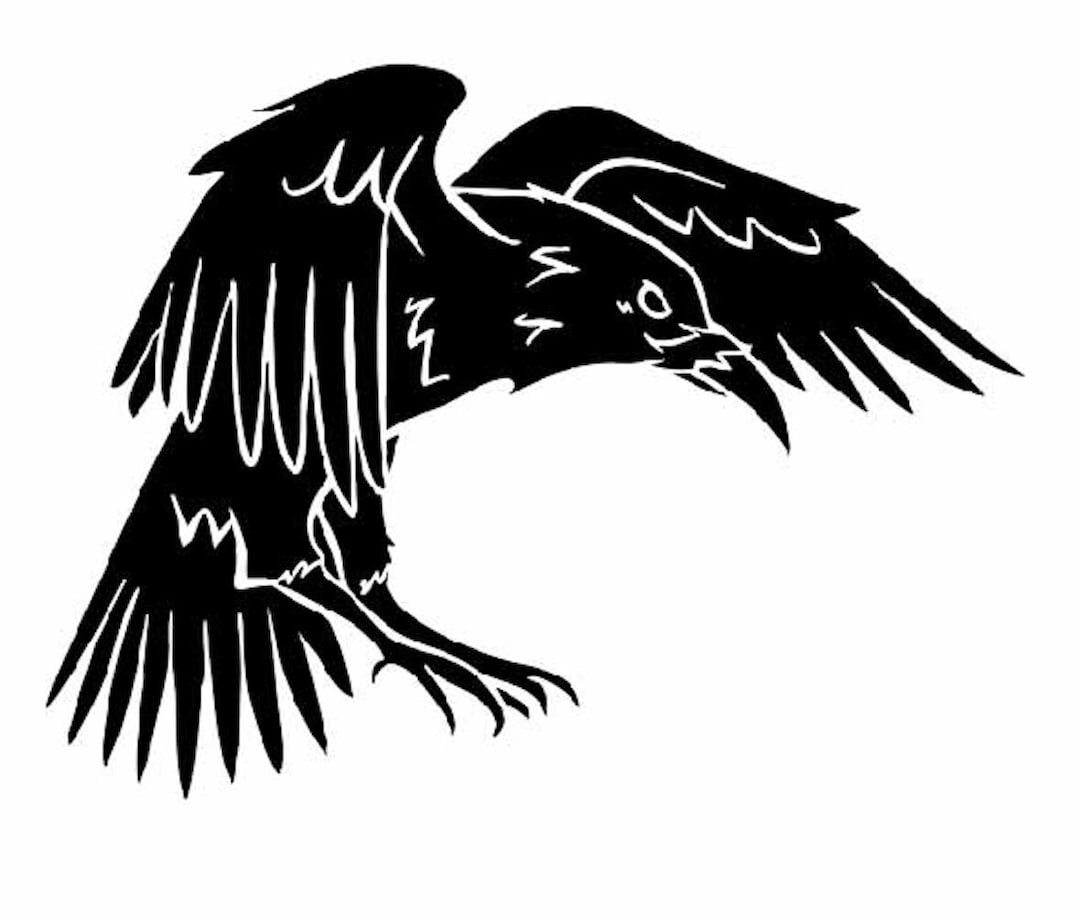 Raven Bird Stencil - Etsy
