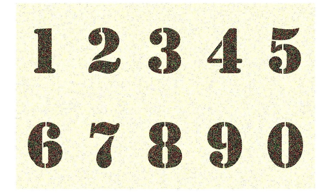 Standard Font House Number Stencil Numbers Sign Signs Stencils - Etsy