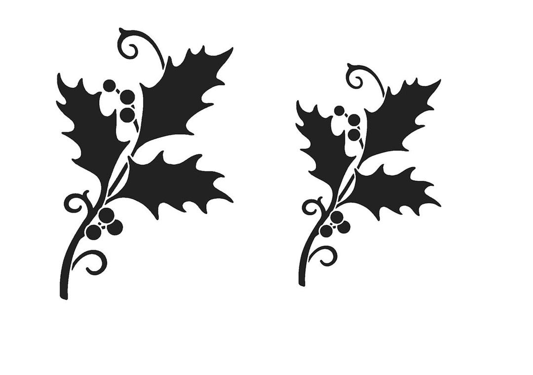 Christmas Holly Stencil - Etsy