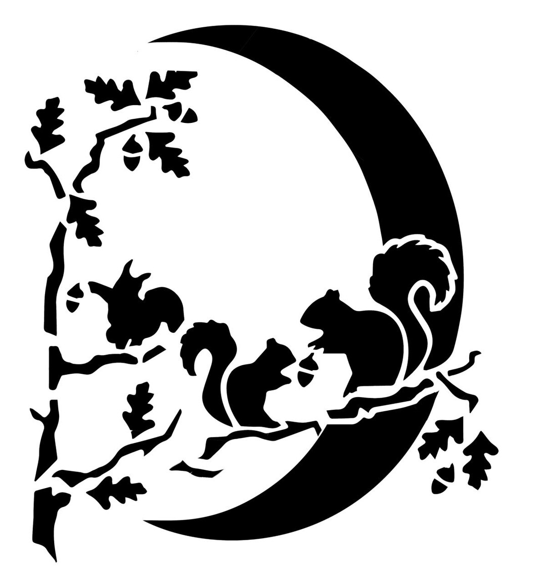 Squirrels in a Tree Stencil Animal Squirrel Stencils - Etsy