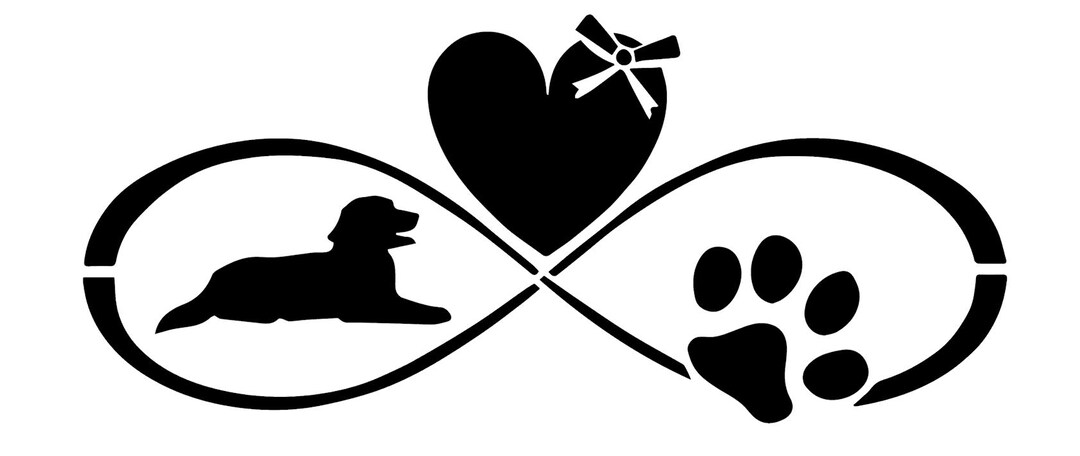 Dog Infinity Heart Paw Stencil Dogs Stencils - Etsy