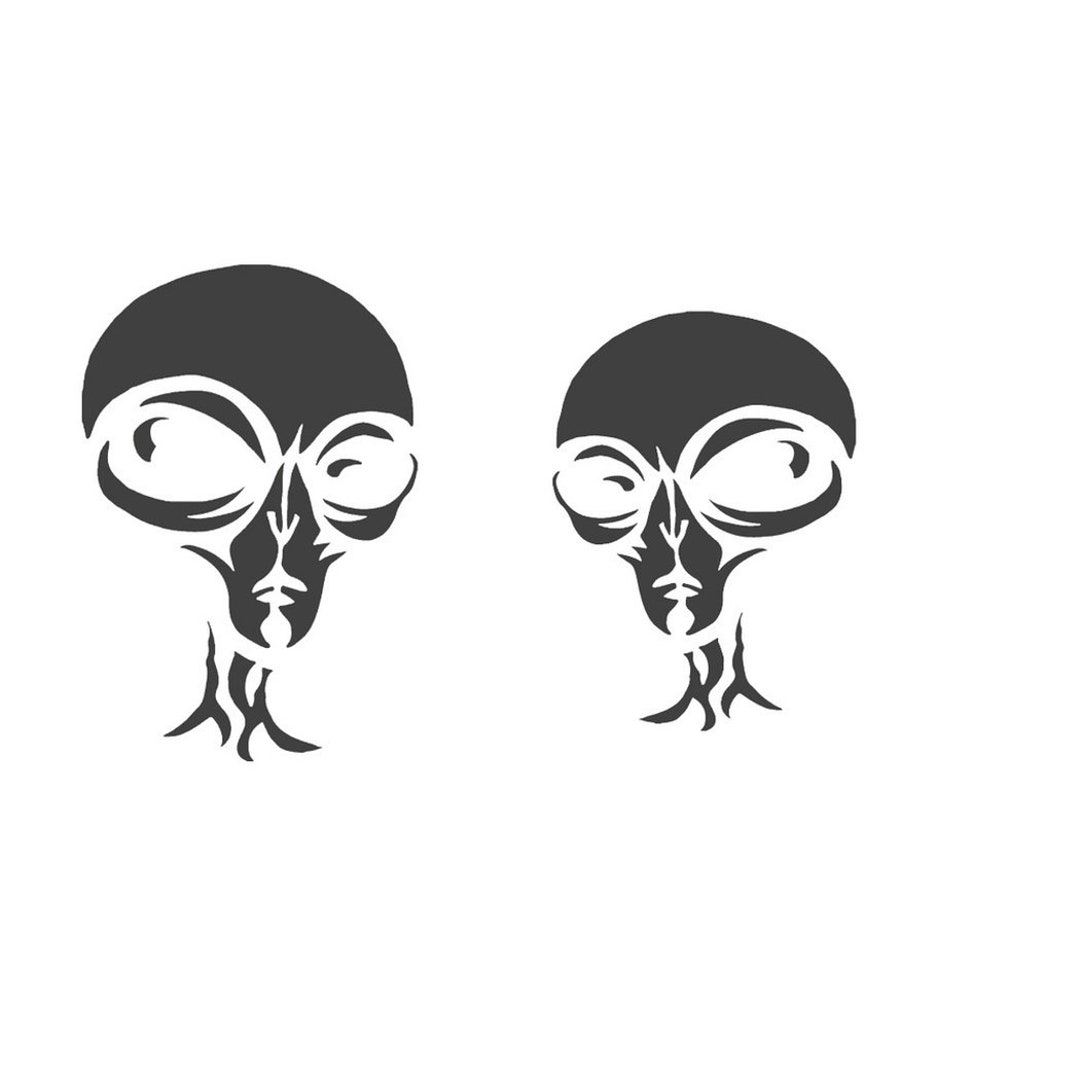Set of 2 Alien Heads Stencil Aliens Stencils - Etsy