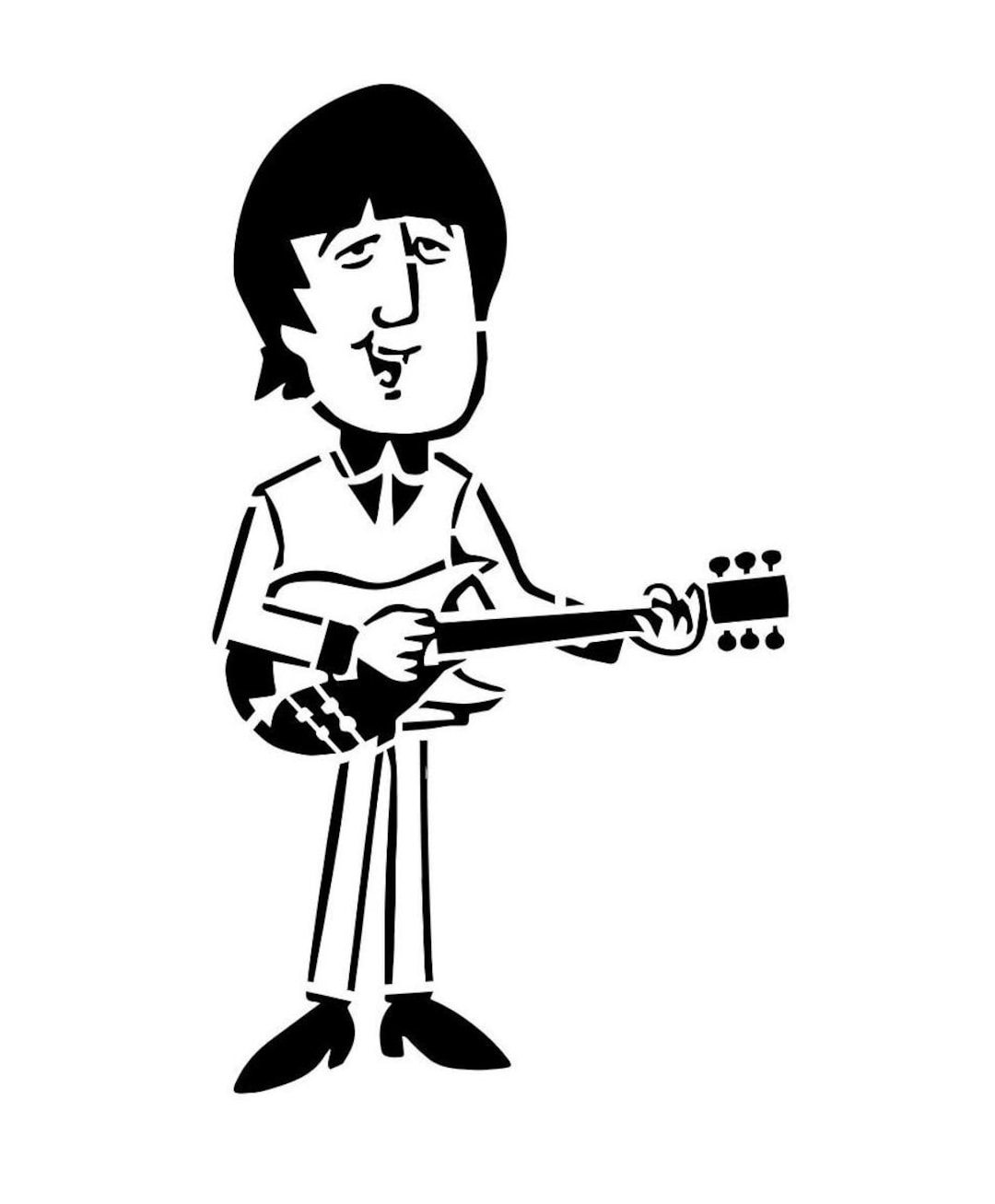 Beatles John Stencil Music Rock Singer Stencils - Etsy