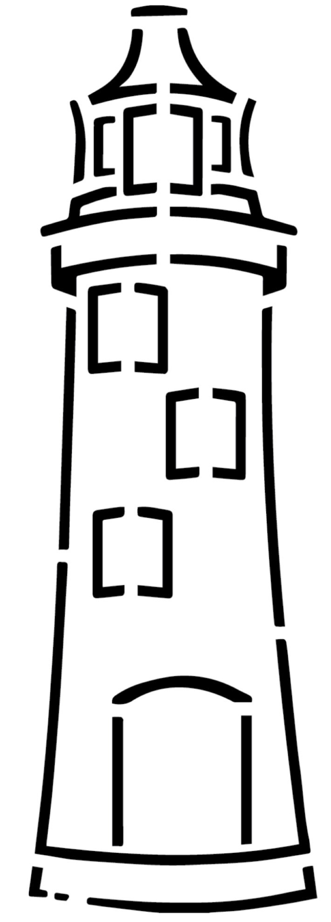 Outline Lighthouse Stencil Nautical Lighthouses Stencils - Etsy