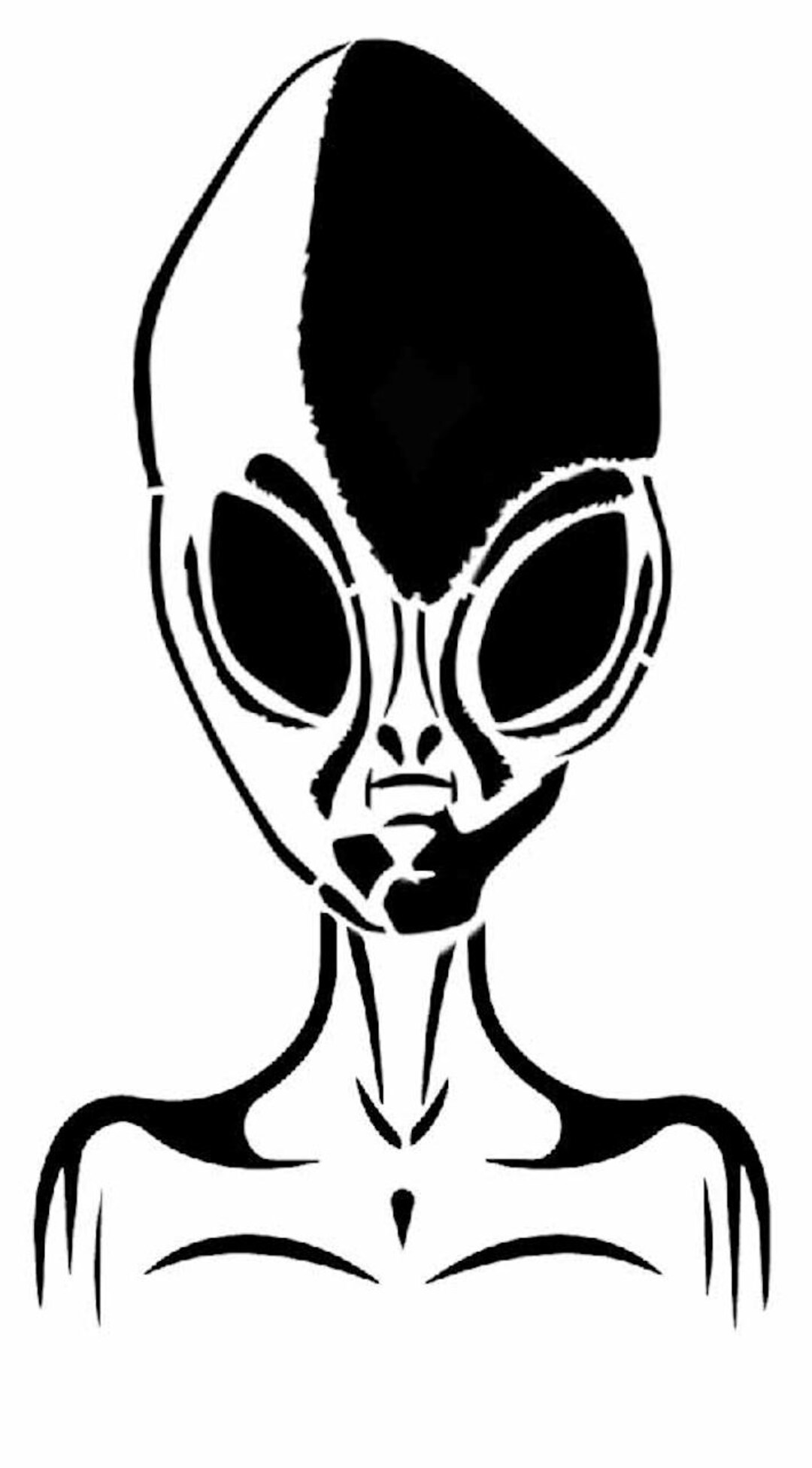 Grey Alien Head Stencil - Etsy