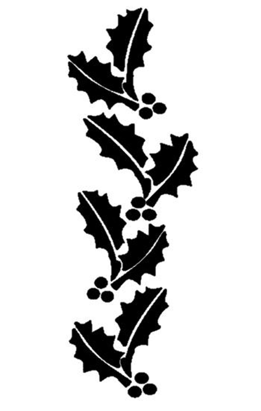 Christmas Holly Stencil Bprder Stencils - Etsy