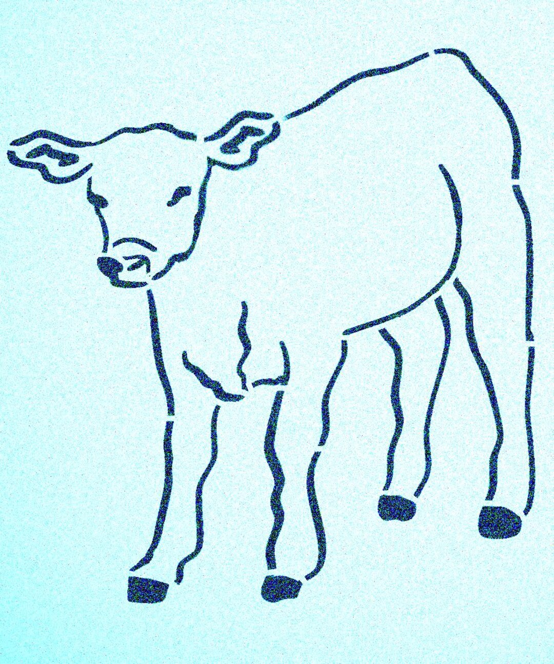 Outline Cow Stencil Cows Farm Stencils - Etsy
