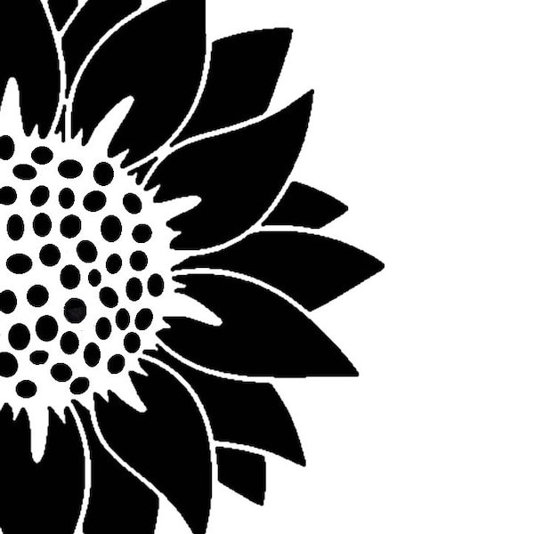 Sunflower Stencil - Etsy