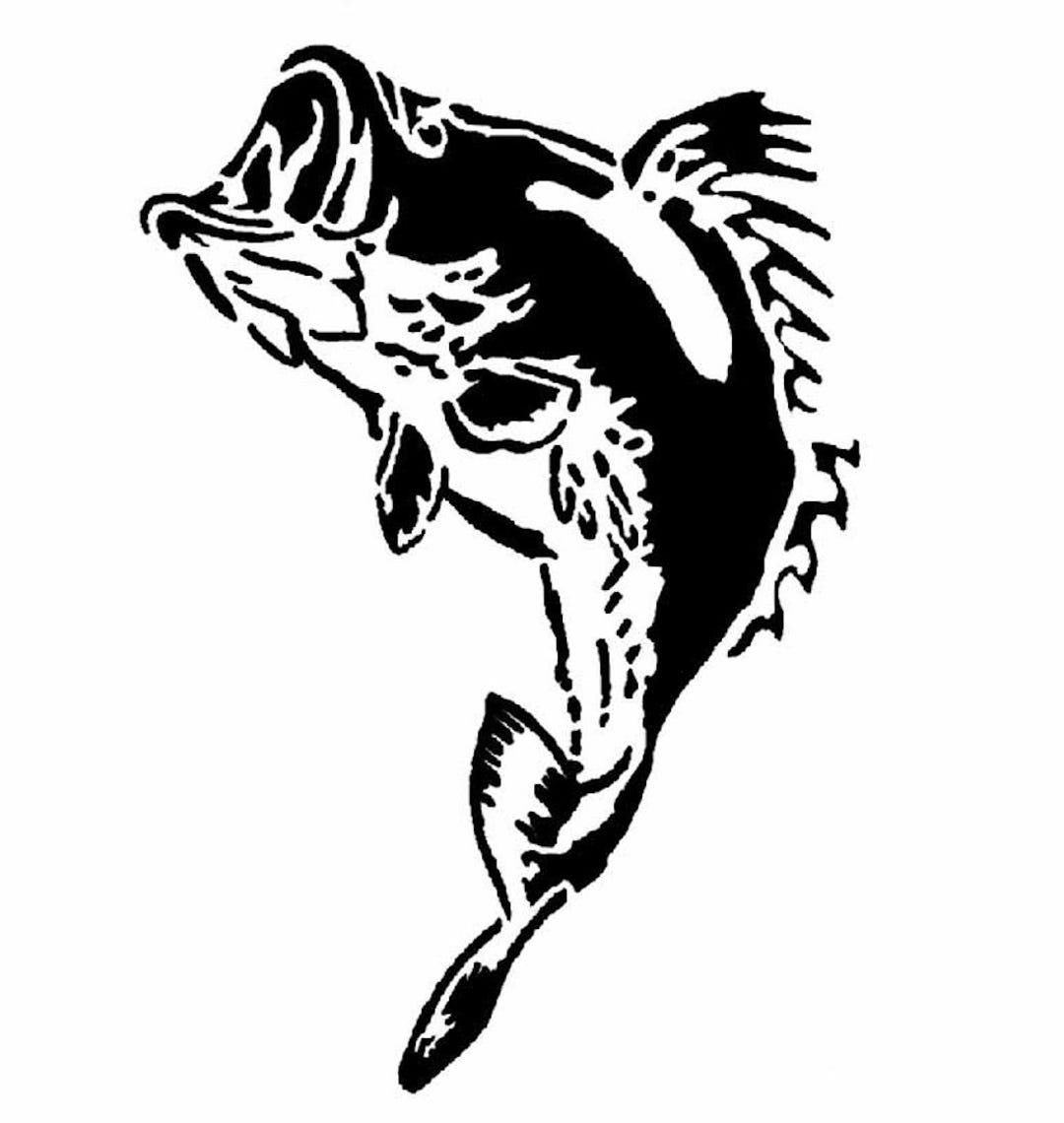 Wide Mouth Bass Stencil Fish Fishing Nautical Stencils - Etsy