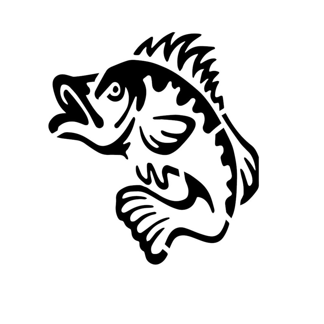 Bass Fishing Stencil Fish Nautical Fishing Stencils - Etsy