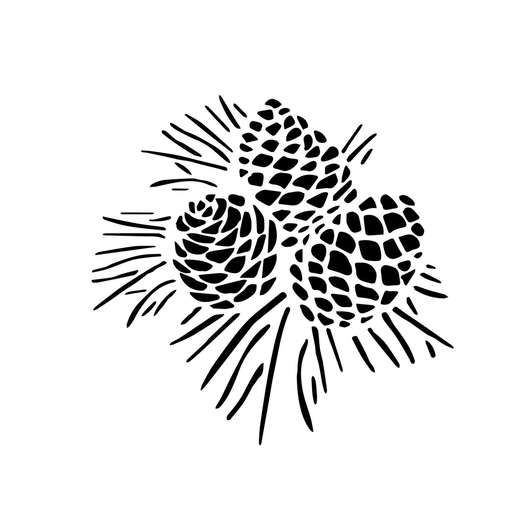 Group of Pine Cones Stencil Trees Tree Stencils - Etsy