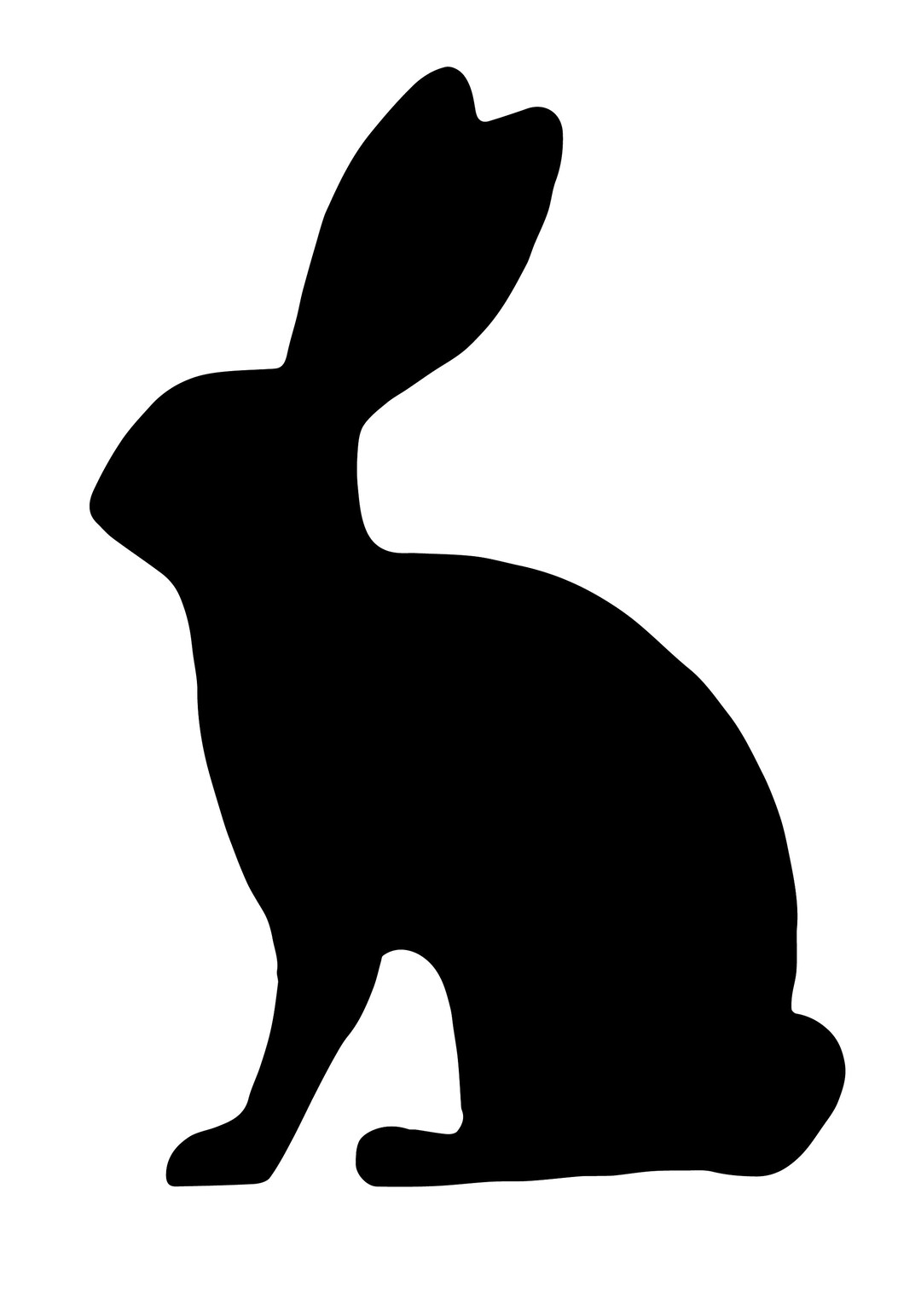 Bunny Silhouette Stencil Bunnies Rabbits Easter Stencils - Etsy