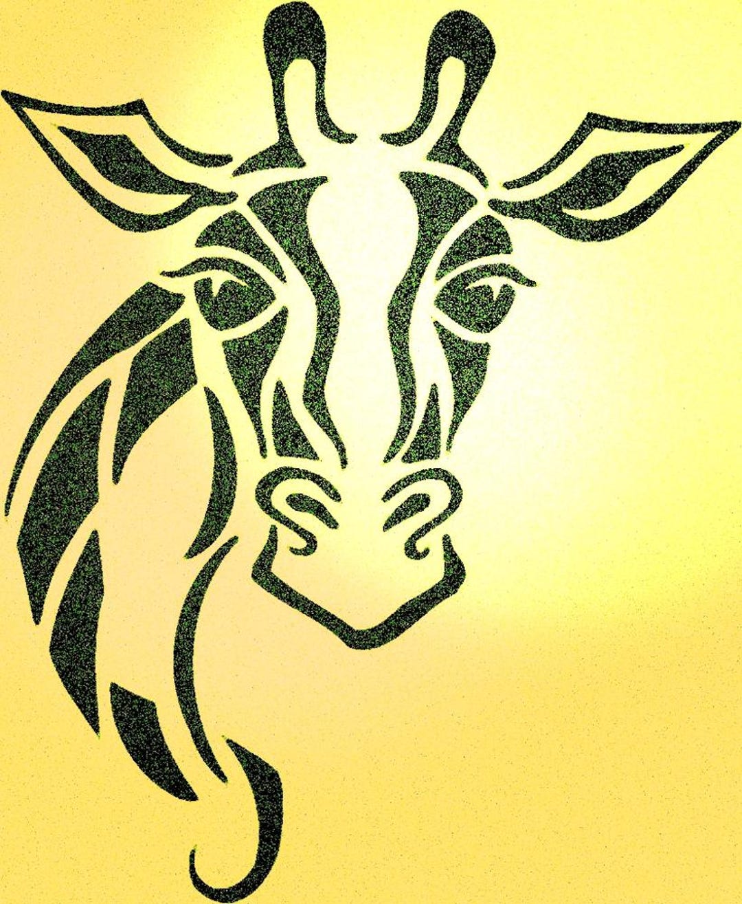 Giraffe Head Stencil Giraffes Wildlife Animal Stencils - Etsy