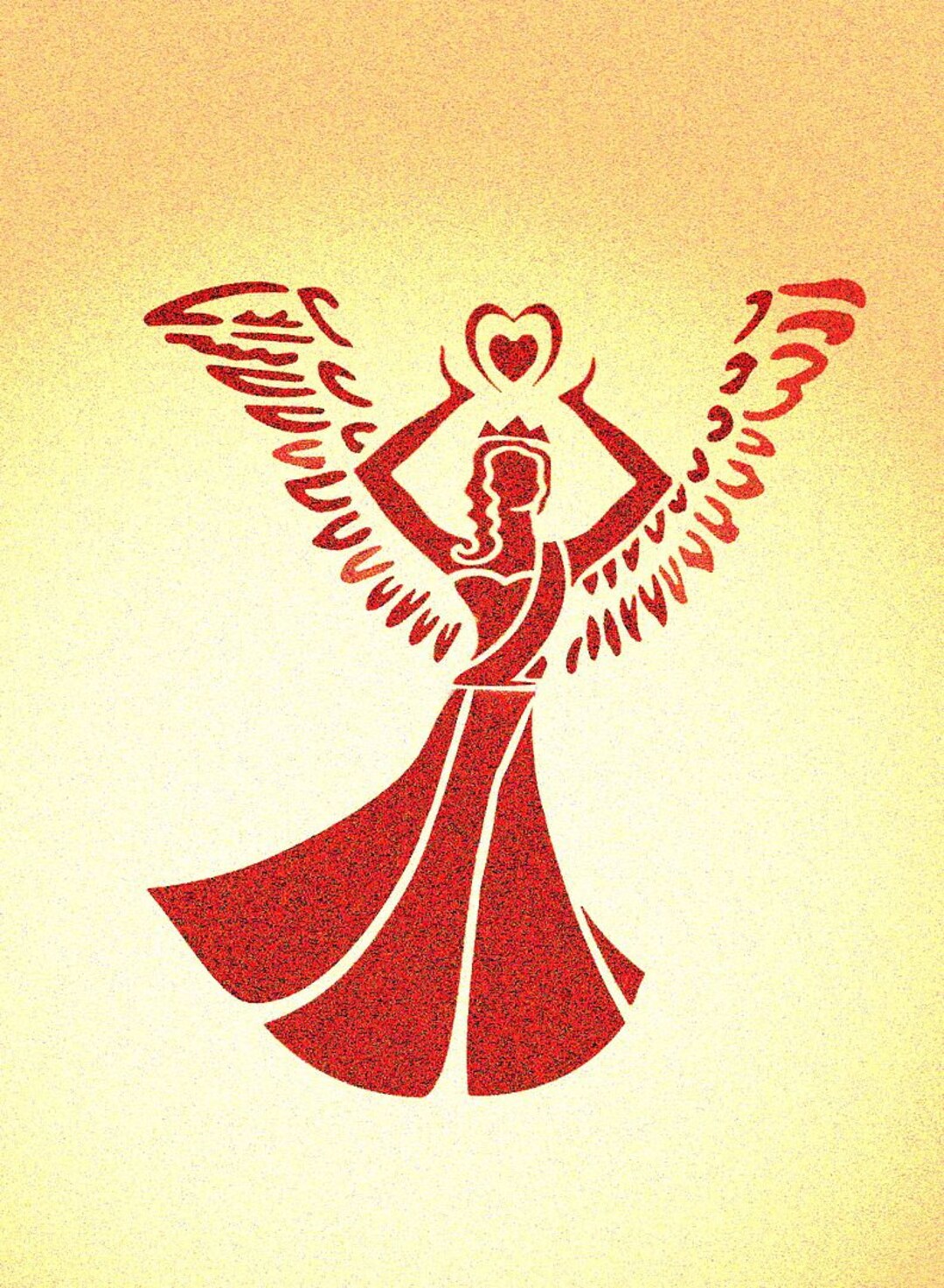 Angel Holding Cross Stencil Angels Religious Stencils - Etsy