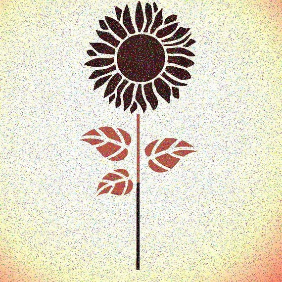 Sunflower Stencil Garden Flowers Sunflowers Spring Stencils - Etsy