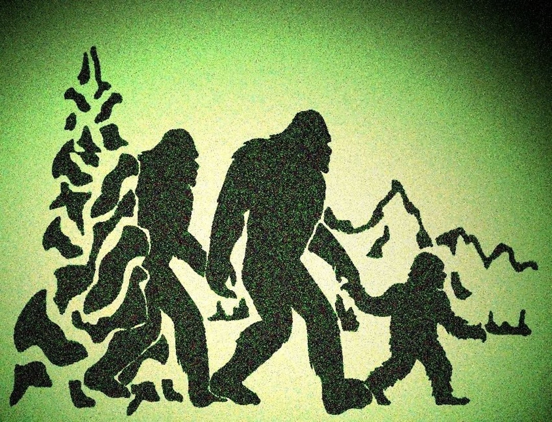 Bigfoot Sasquatch Family Yeti Stencil Stencils - Etsy