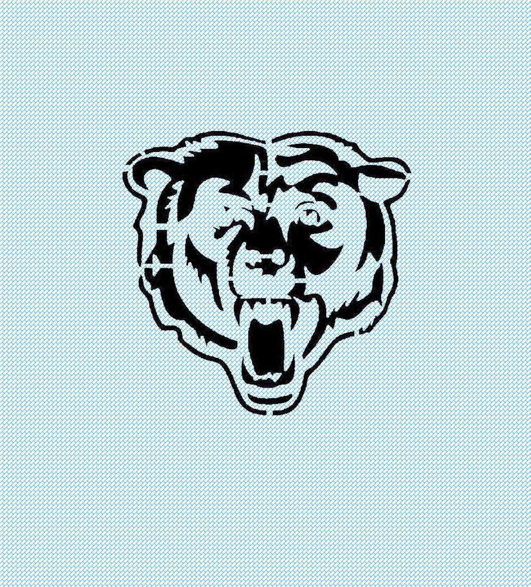 Detailed Bear Head Stencil Bears Wildlife Stencils - Etsy