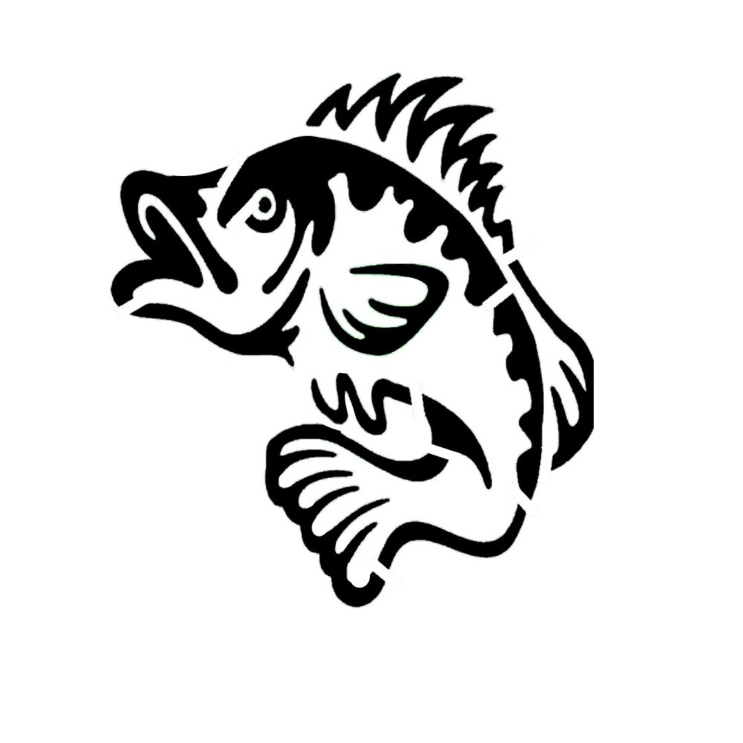 Bass Fishing Stencil Fish Nautical Fishing Stencils - Etsy