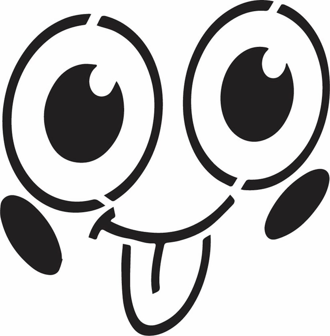 Funny Face Stencil Stencils - Etsy