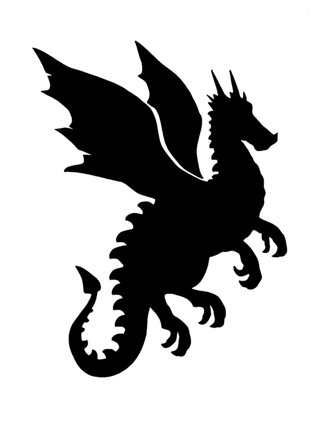 Dragon Stencil Gothic Dragons Stencils - Etsy