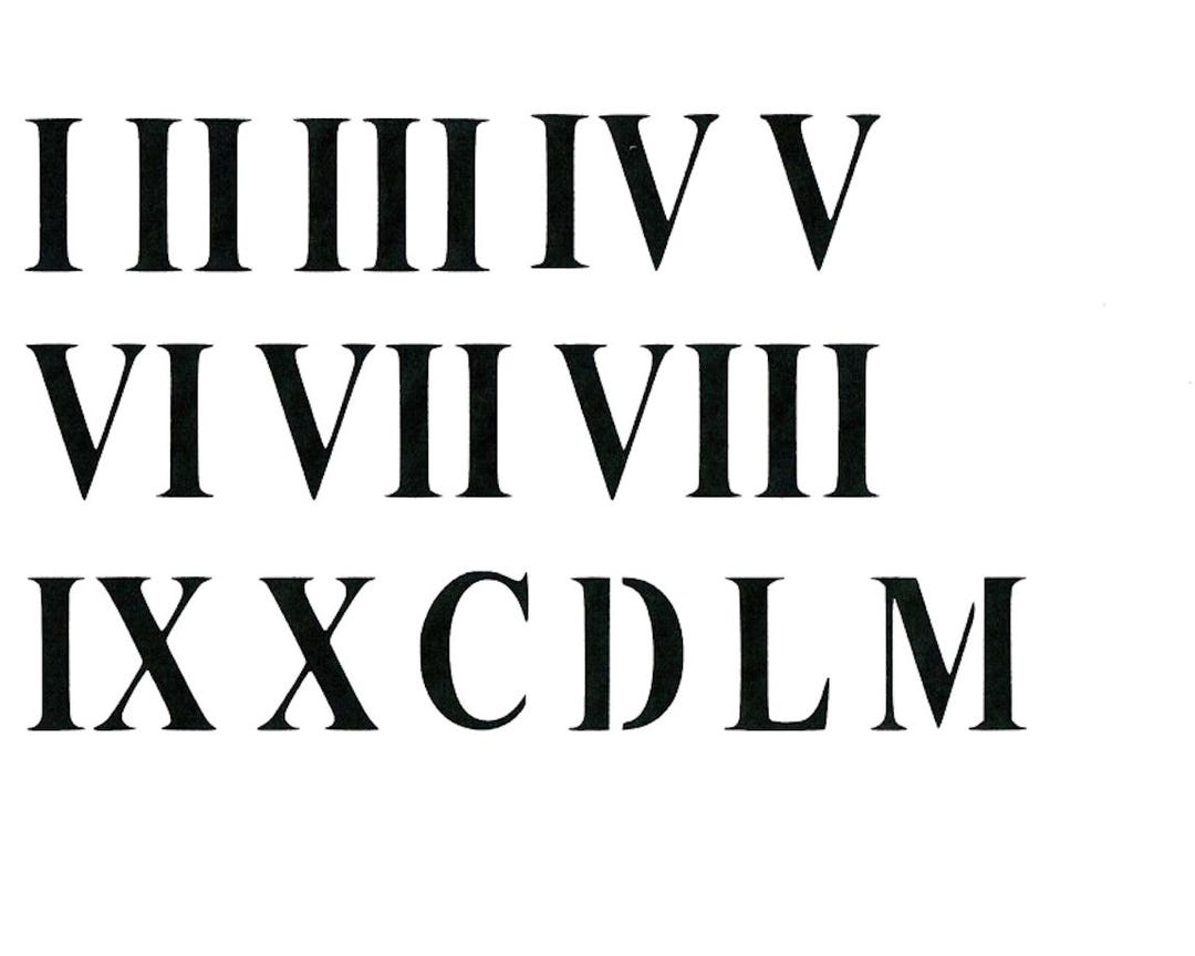 Roman Numerals Number Stencil Clock Stencils - Etsy