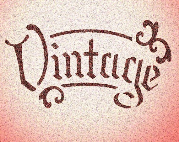 Vintage Word Sign Stencil Mylar Signs Vintage Stencils | Etsy