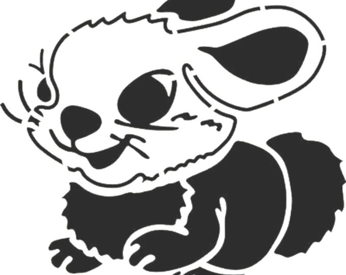 Happy Bunny Stencil Animal Rabbits Bunnies Easter Stencils - Etsy