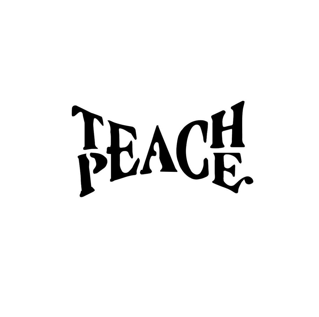 Teach Peace Word Sign Stencil Signs Words Stencils - Etsy