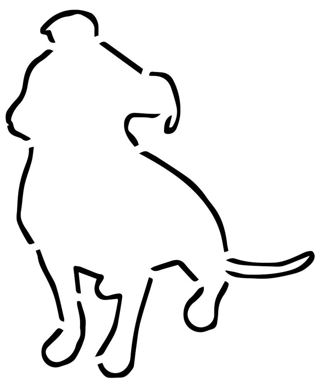 Sitting American Staffordshire Outline Puppy Stencil Dogs Stencils - Etsy