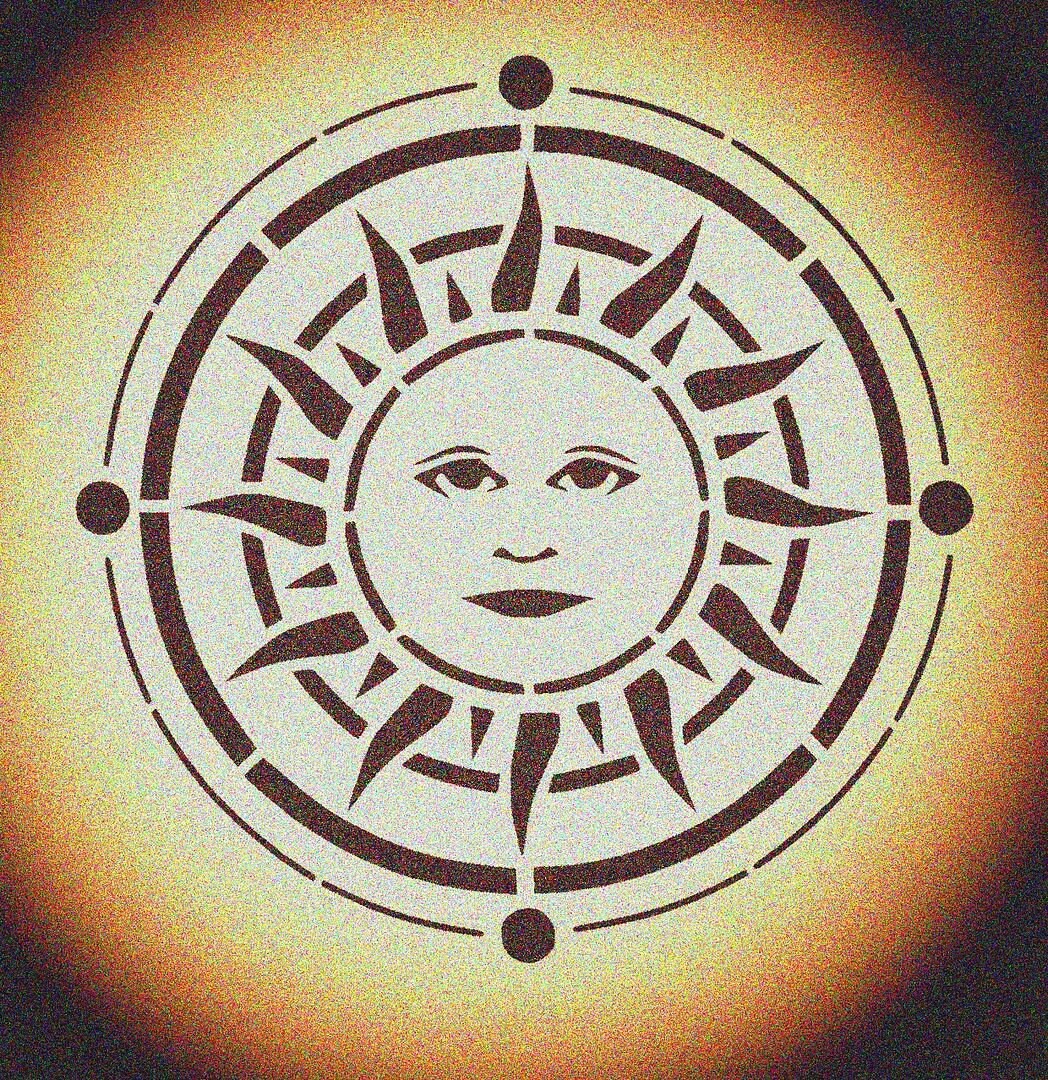 Celtic Sun W/ Face Stencil Painting Stencils - Etsy