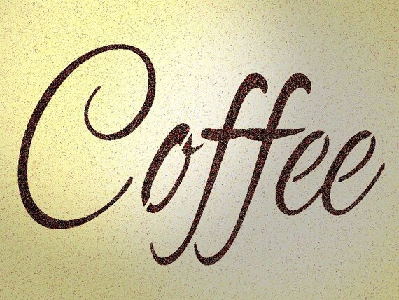 Coffee Word Sign Stencil Mylar Signs Kitchen Signs Stencils - Etsy