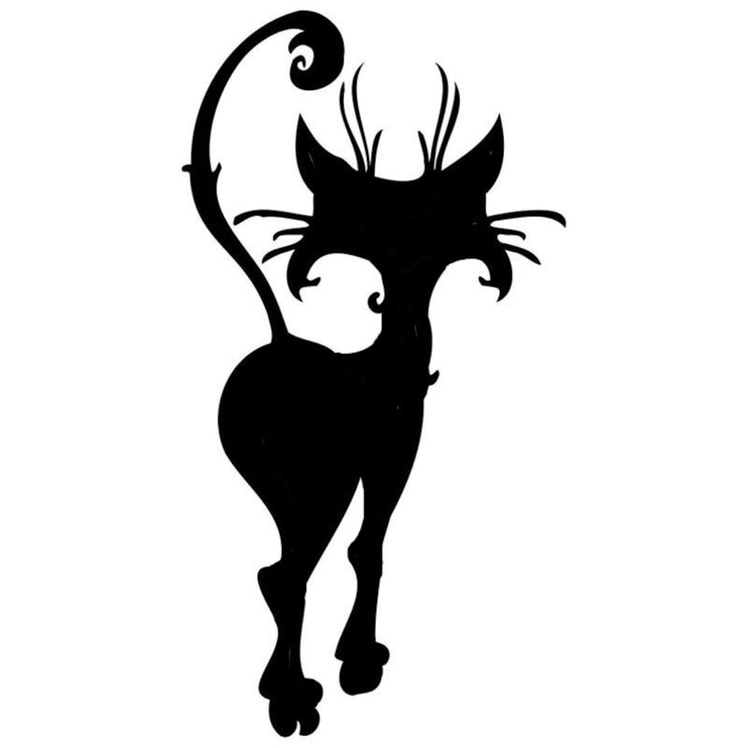 Back of Cat Stencil Animal Cats Stencils - Etsy
