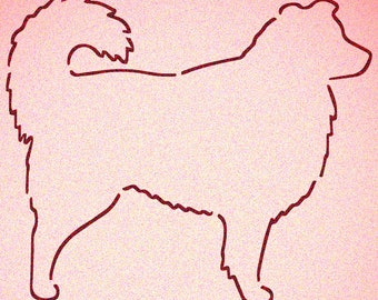 Aussie Dog Outline - Etsy