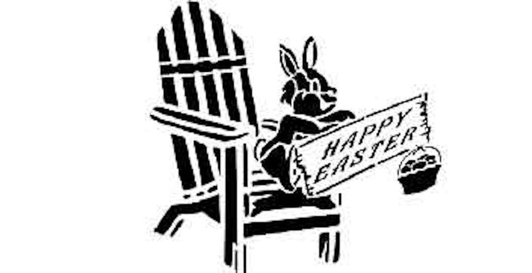 Happy Easter Bunny Chair Stencil - Etsy