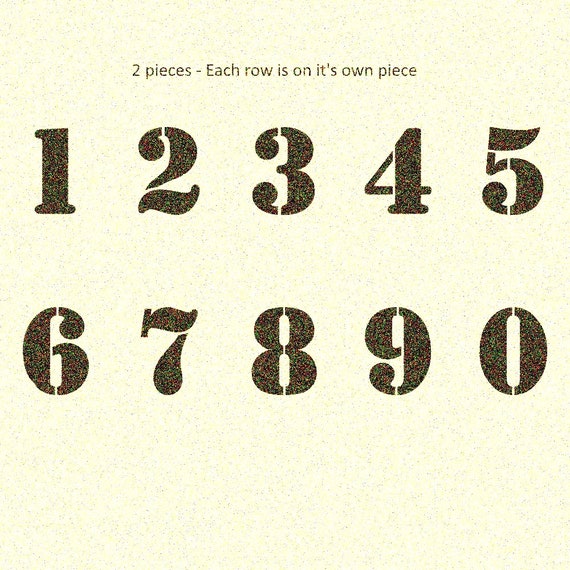 Standard Font House Number Stencil Mylar Numbers Sign Signs | Etsy