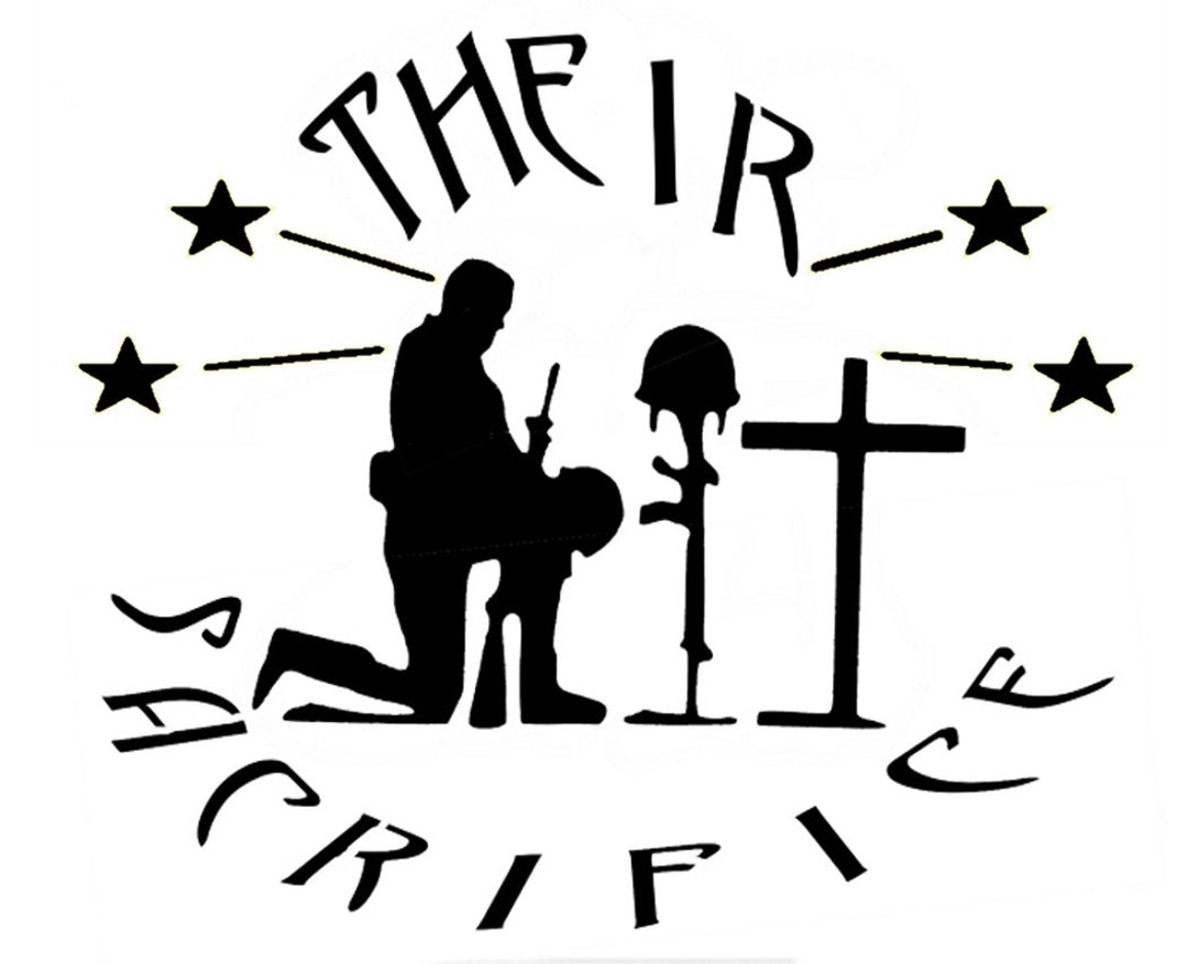 Military Sign 'their Sacrifice Stencil Signs Wood Painting Soldier ...