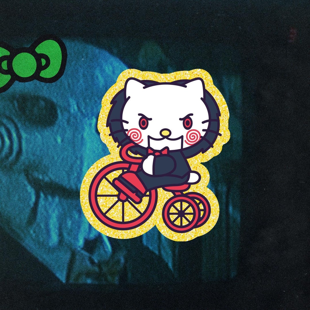 Kitty Puppet // Hello Kitty X Saw Inspired Sticker - Etsy