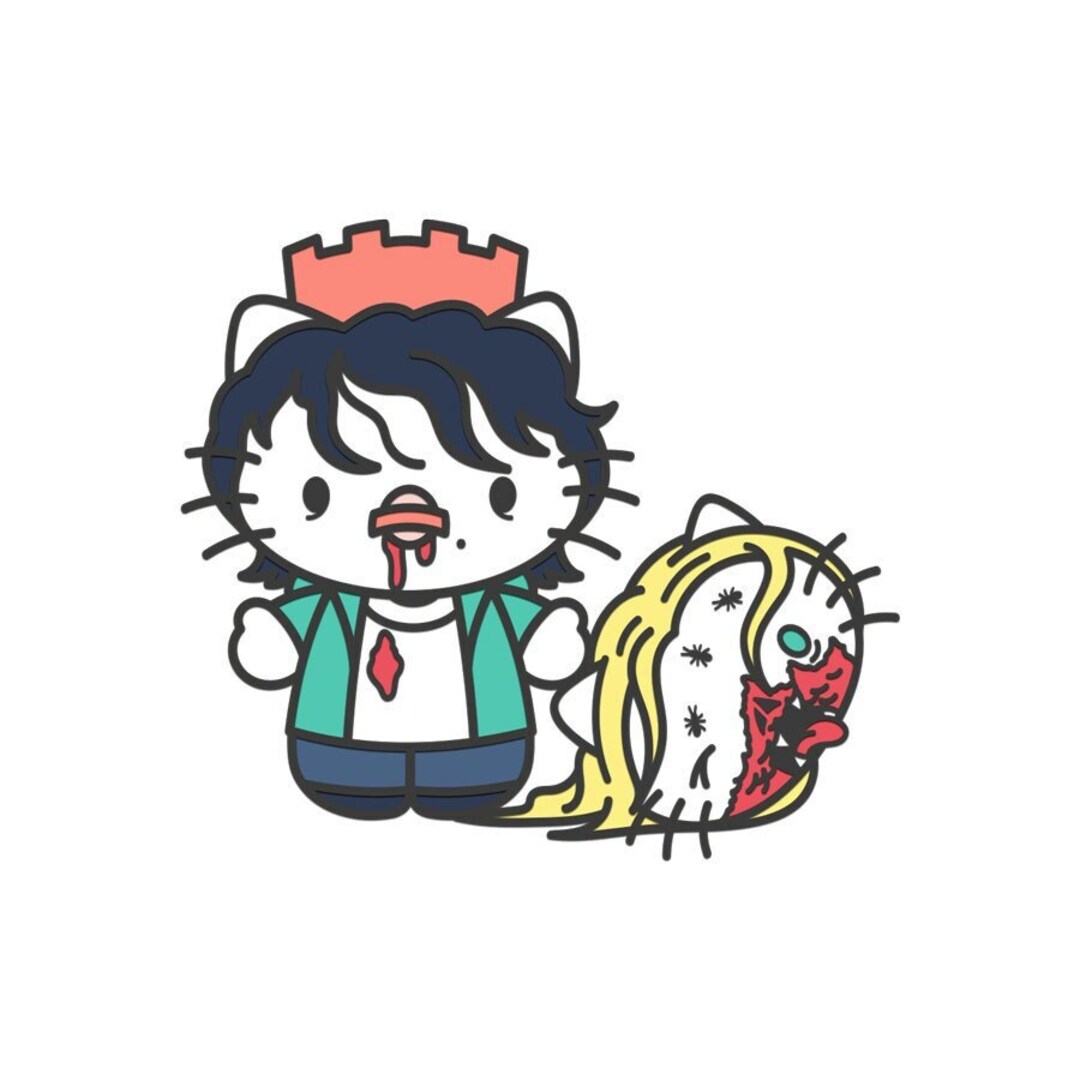 HELLO PAIMON // Hereditary X Hello Kitty Inspired Hard Enamel Pin - Etsy