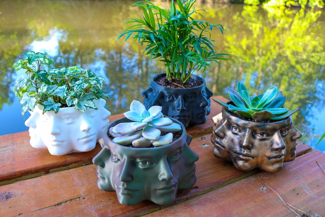 3d-printed Multi-face Planters / Succulent Planter/ Plant Pot / Psychedelic Planters/ Flower Pot ...
