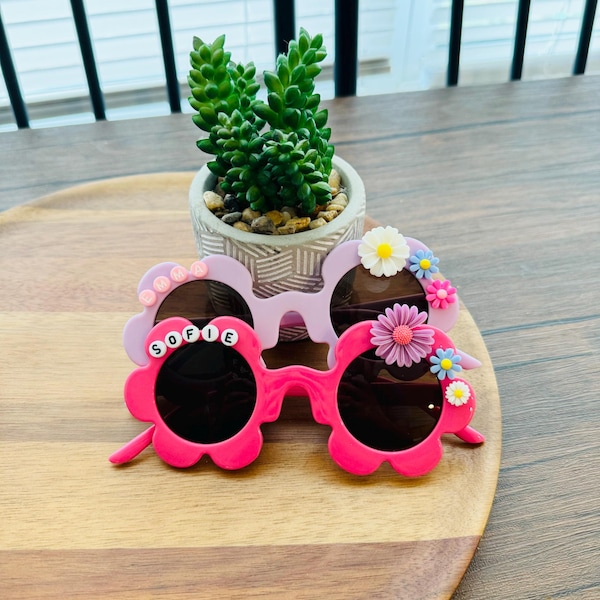 Flower Sunglasses - Etsy