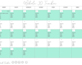 Whole30 tracker | Etsy