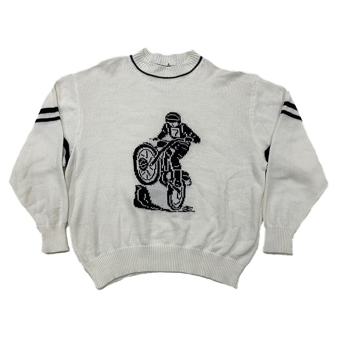 Vintage Motorcycle Sweater - Etsy