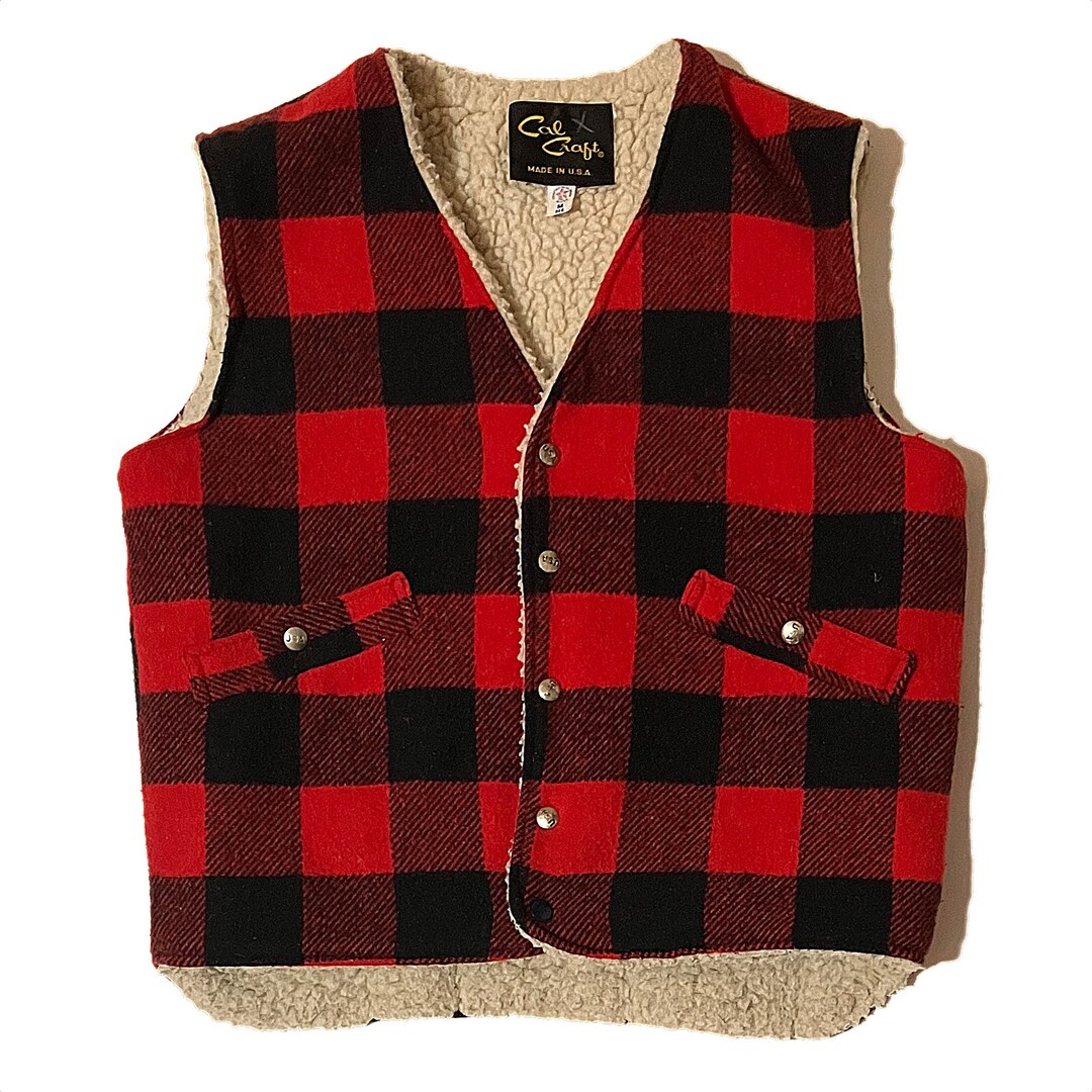 Vintage 70's Cal Craft Sherpa Vest - Etsy