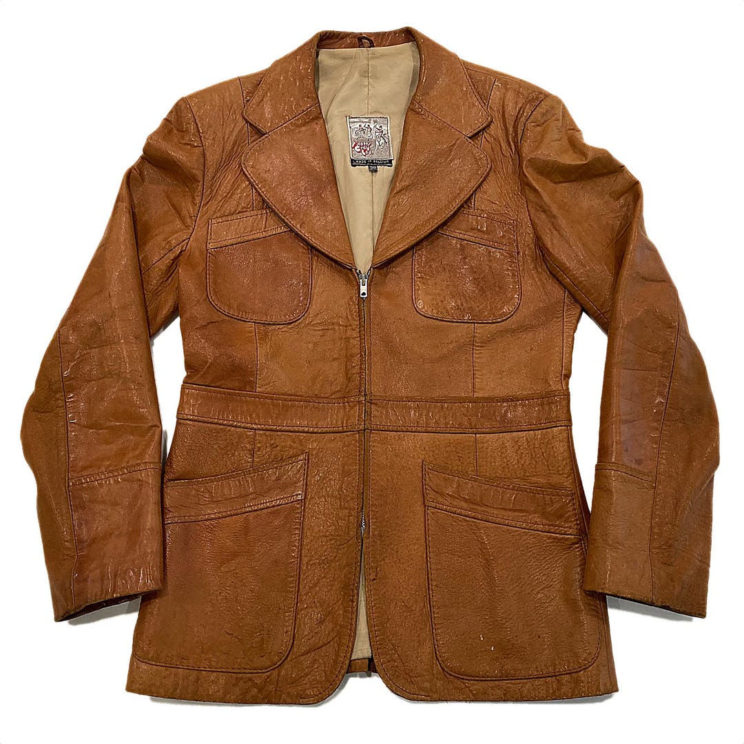 Vintage 70's Leather Jacket - Etsy