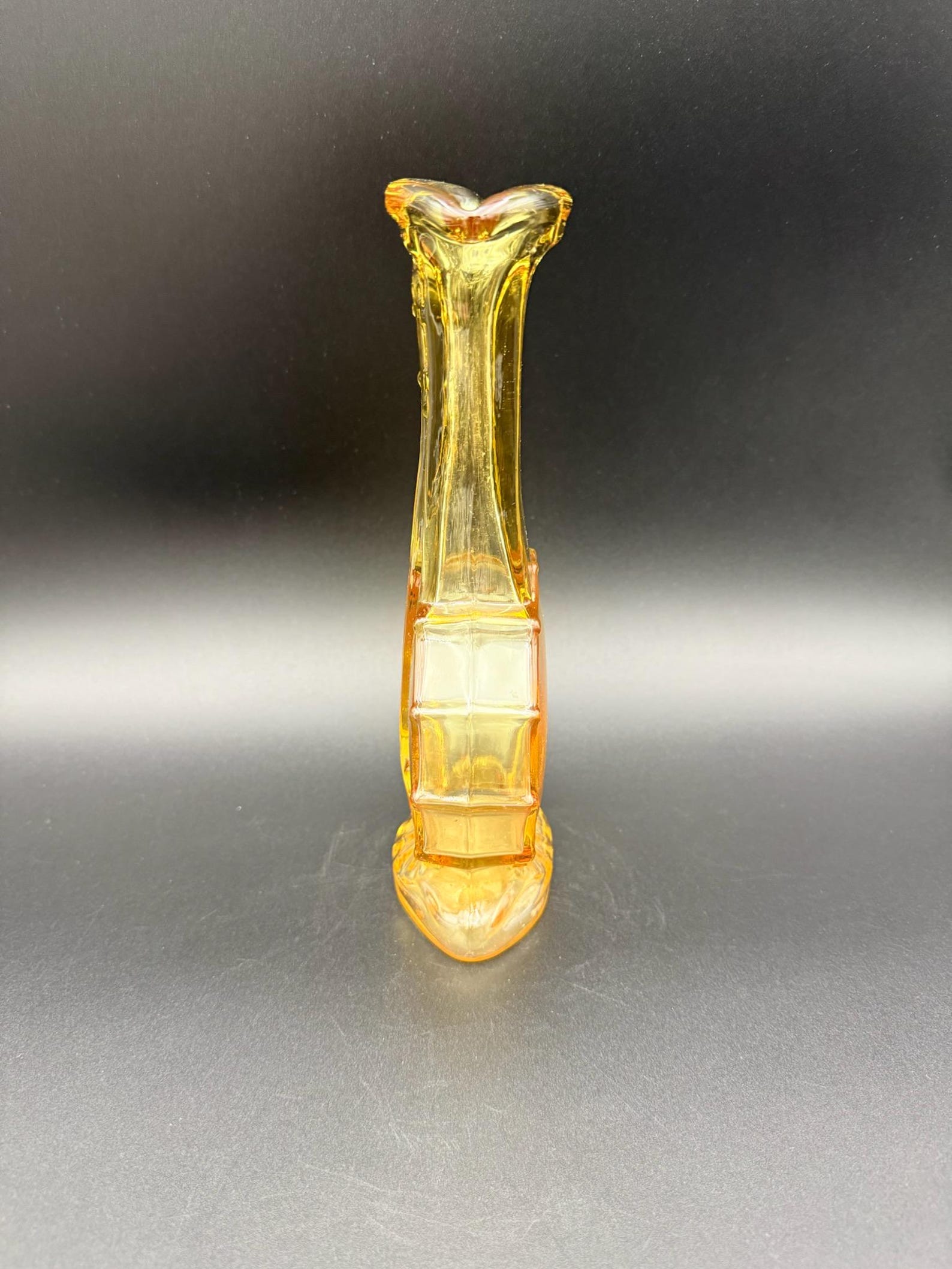 Vintage Amber Glass Banjo Vase / Bottle – Marked Imperial Glass ...
