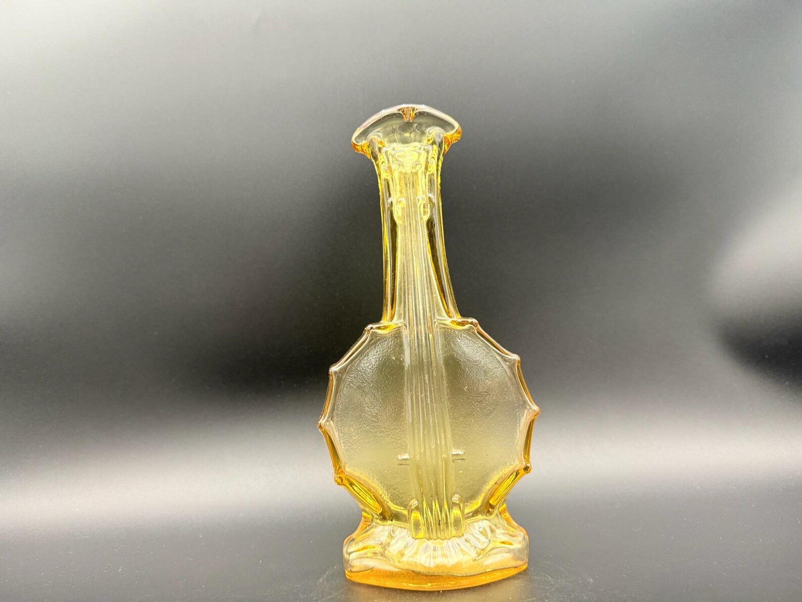 Vintage Amber Glass Banjo Vase / Bottle – Marked Imperial Glass ...