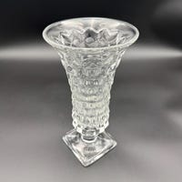 Vintage Fostoria Colony Crystal Vase Flared Swirl Large Glass - Etsy