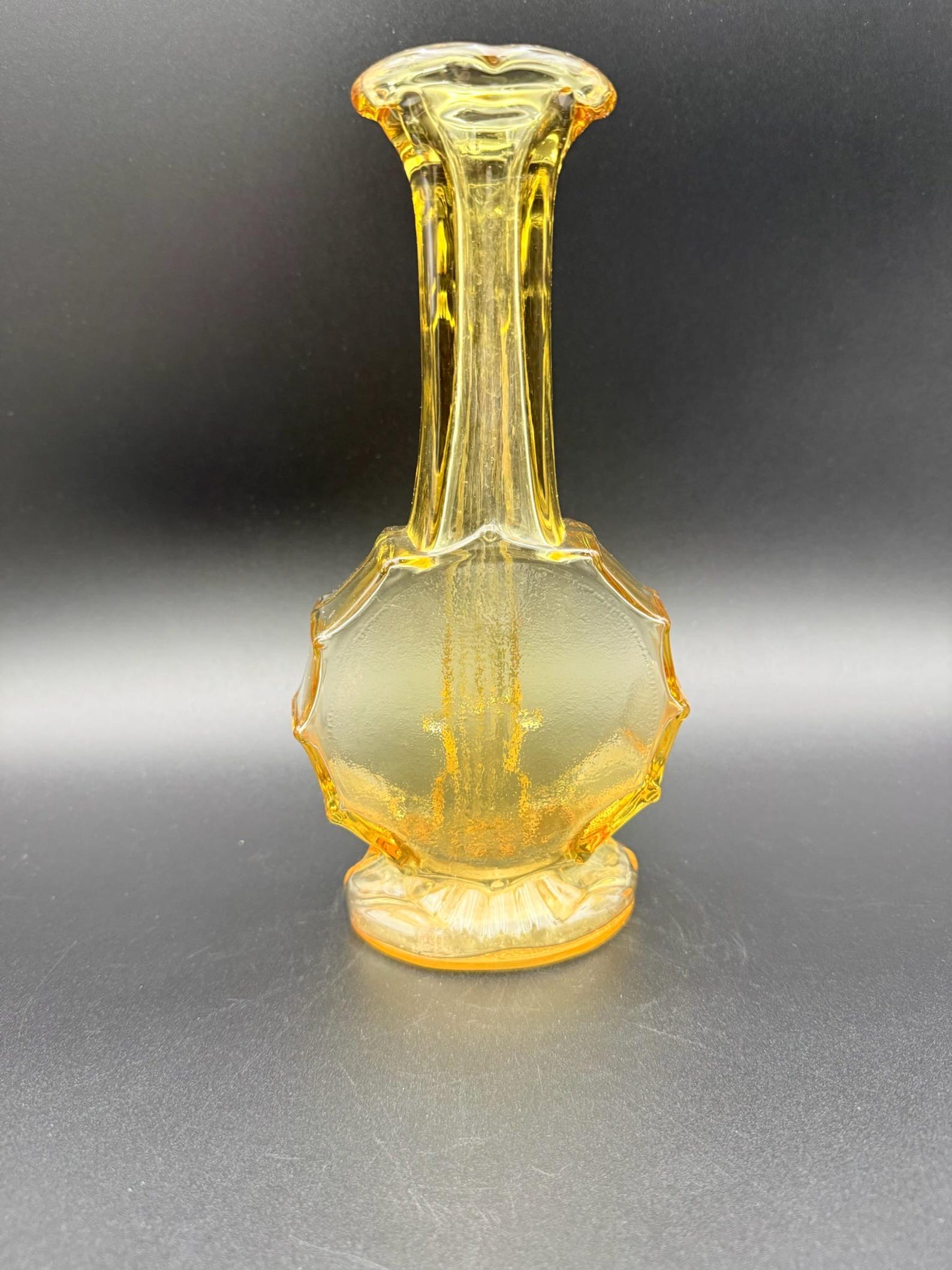 Vintage Amber Glass Banjo Vase / Bottle – Marked Imperial Glass ...